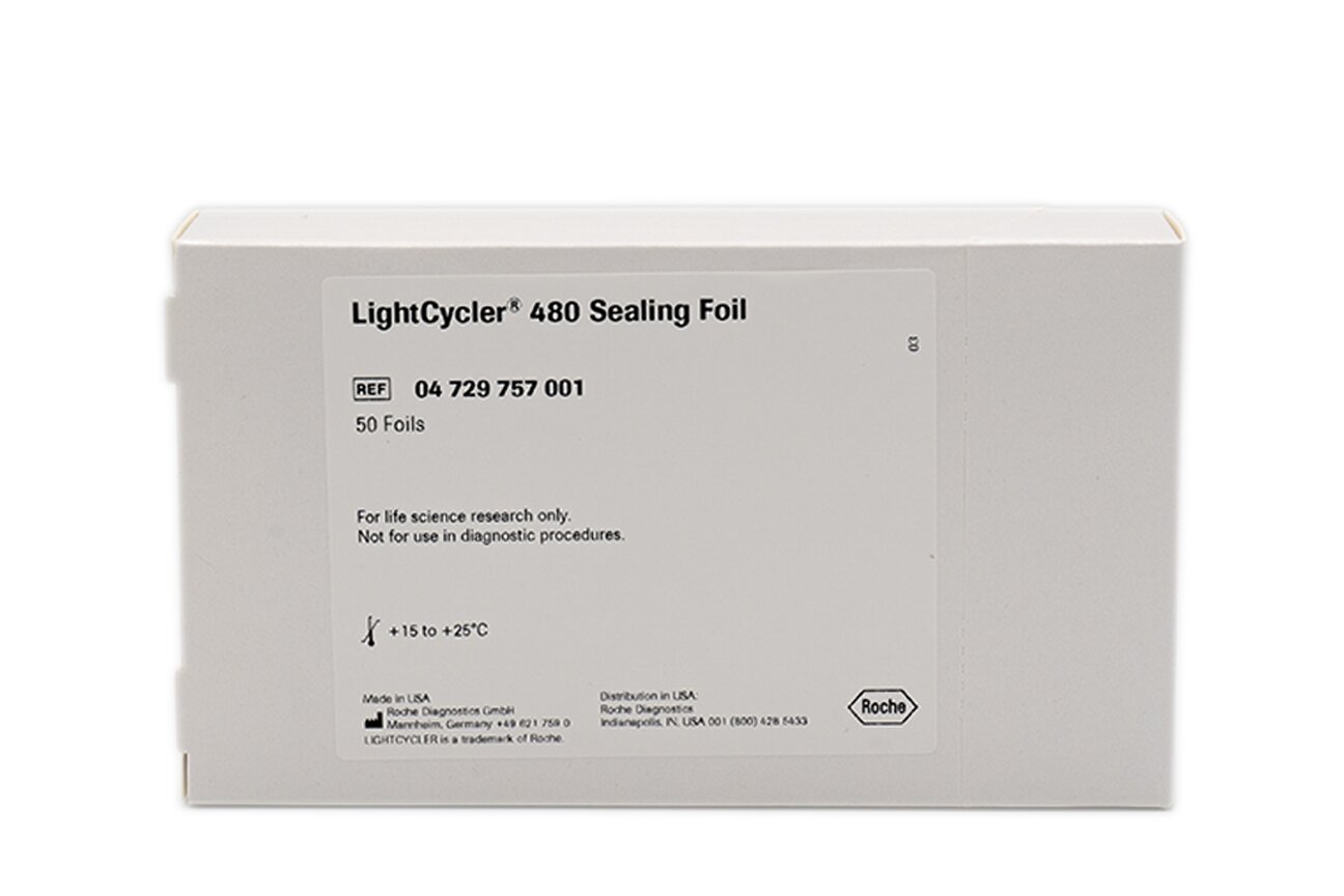 LightCycler® Sealing Foil, Adhesive foil to cover LightCycler® 480 and ...